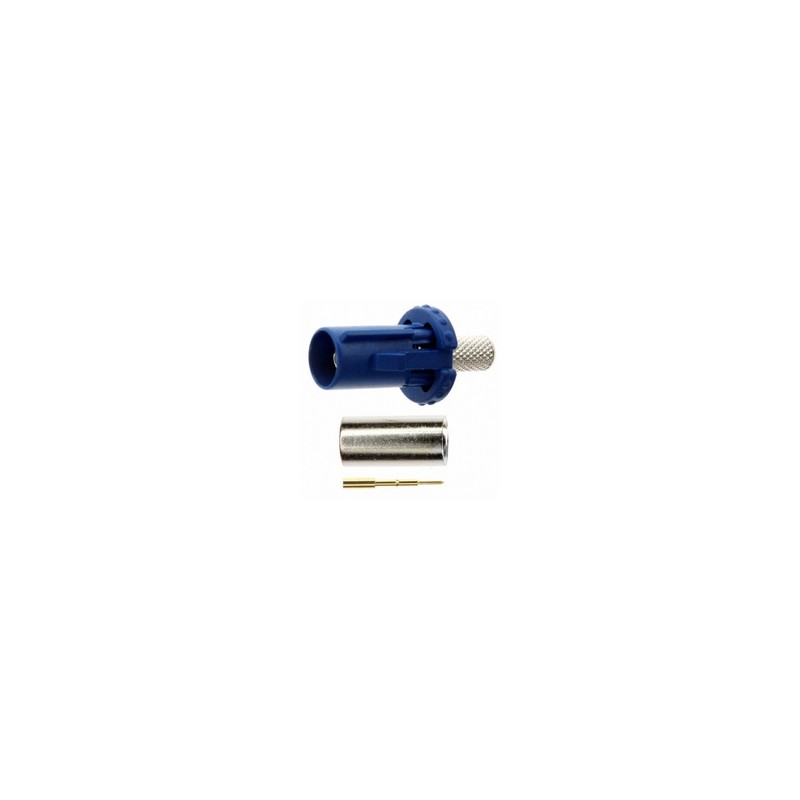 CONECTOR FAKRA TIPO C SMB MACHO AZUL PARA CABLE RG58 PARA GPS