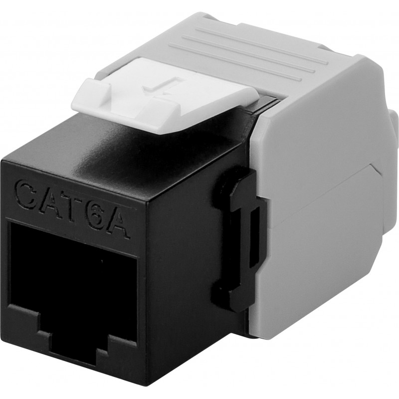 CONECTOR RJ45 HEMBRA UTP CAT6A NEGRO